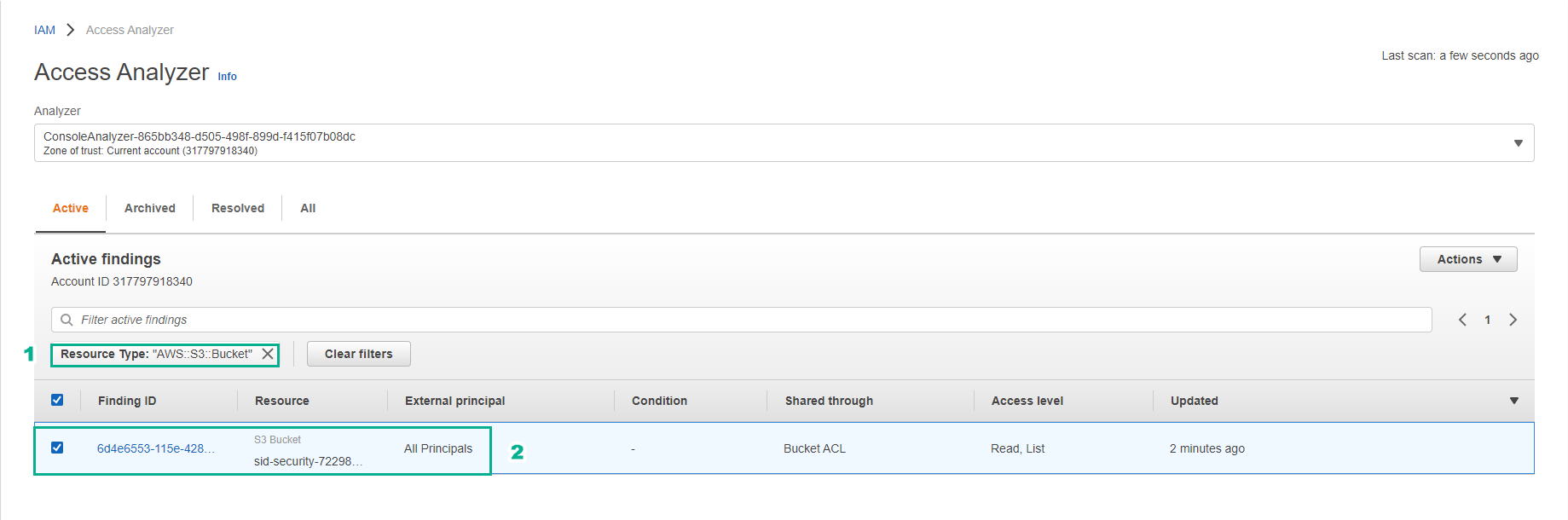 Using Amazon Access Analyzer for S3 :: S3 SECURITY BEST PRACTICES Using Amazon Access Analyzer for S3 :: S3 SECURITY BEST PRACTICES